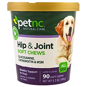 PetNC Hip & Joint Soft Chews for Dogs, 90 Chews Each (Pack of 2)