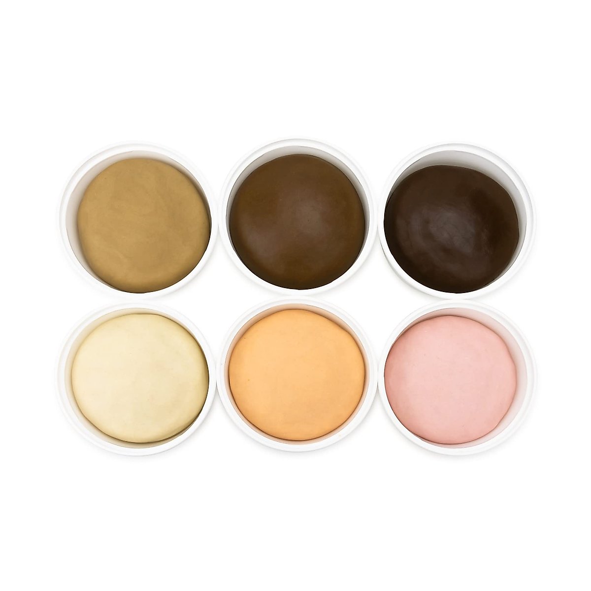 Hygloss Products Unscented Dazzlin' Dough Modeling Clay, Unscented, Safe & Non Toxic, 1 lb of 6 Various Skin Inspired Colors for Arts & Crafts, Multicultural Projects, Learn & Play (4716)