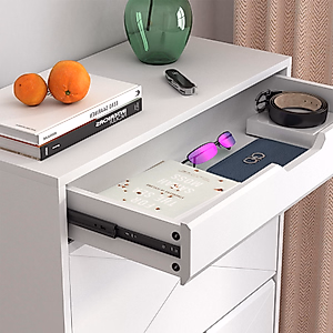 LSKTGA Tipping Bucket Shoe Storage Cabinet, 3-Tier Freestanding Tipping Bucket Shoe Cabinet Shoe Rack with Drawer and Adjustable Shelf, Modern Narrow Storage Organizer for Entryway