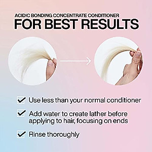 Redken Bonding Shampoo for Damaged Hair Repair | Acidic Bonding Concentrate | For All Hair Types