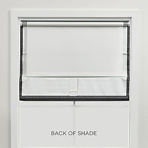 Exclusive Home Esme Total Blackout Roman Shade, 23"x64", White