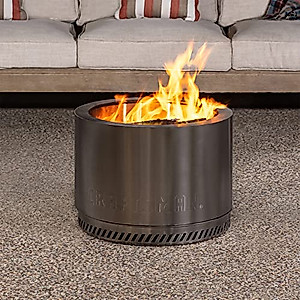 CRAFTSMAN 19.5" Smokeless Wood Fire Pit Portable Stainless Steel Camping, RVing, Backyard Bonfire fire Pit