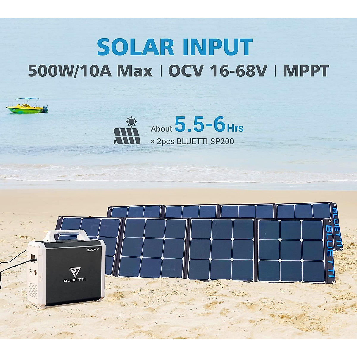 MAXOAK Portable Power Station EB150 1500Wh AC110V/1000W Camping Solar Generator Lithium Emergency Battery Backup with 2 AC outlet Pure Sinewave,DC12V,USB-C for Outdoor Road Trip Travel Fishing