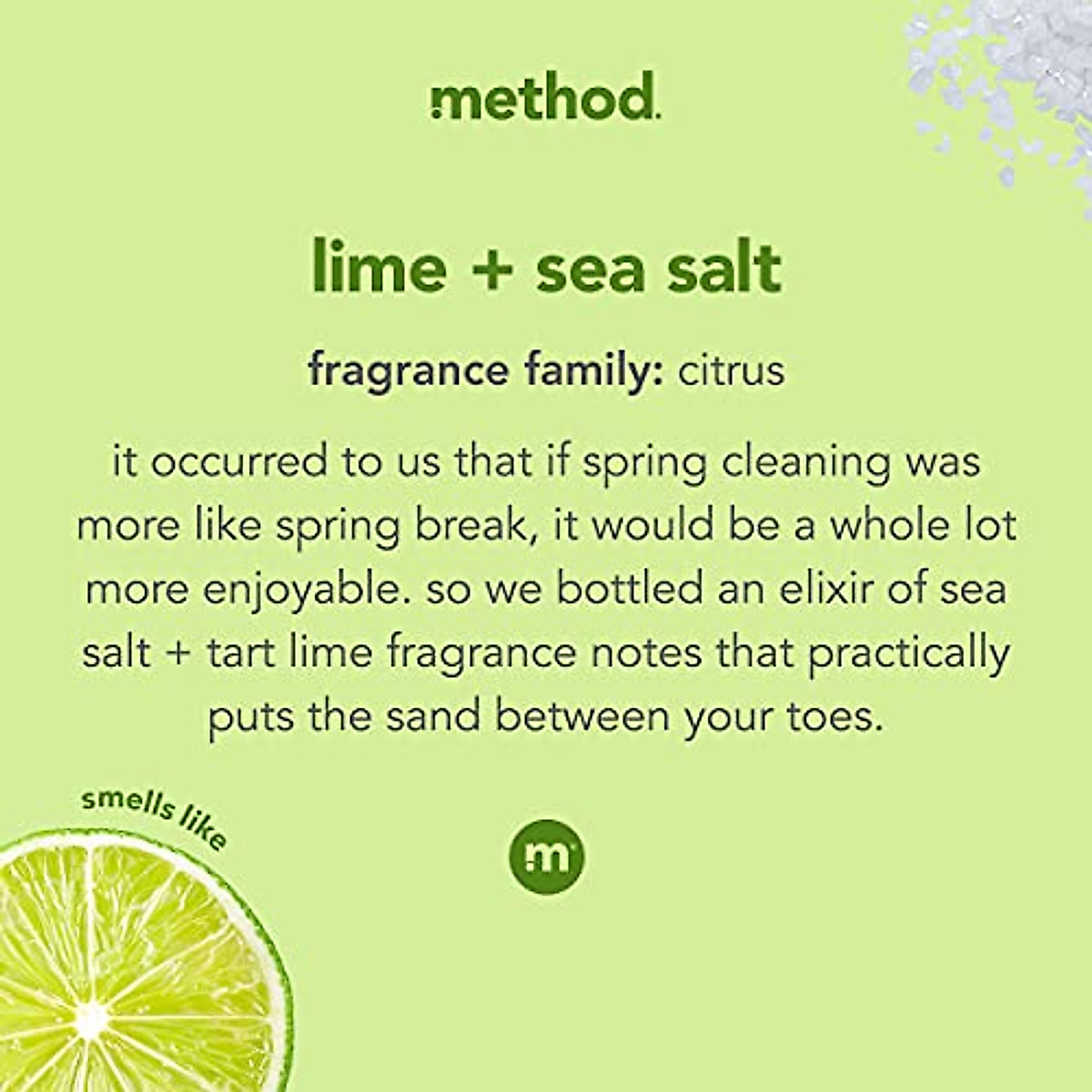 Method Dish Soap, Lime + Sea Salt, Biodegradable Formula, Tough on Grease, 18 Fl Oz (Pack of 1)