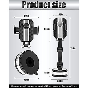 2023 New Sucker Car Phone Holder - Universal Phone Mount Dashboard Windshield Window Cell Phone Mount Super Adsorption Phone Holder with Robot Arm Car Phone Holder Automobile Fit for iPhone Smartphone