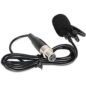 Todlinkoc Lavalier Lapel Microphone with Mini XLR Jack, Hand-Free Clip-on Lapel Mic Compatible with Wireless Mic System UHF bodypacks Voice Amplifier