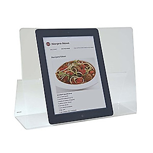 Norpro Acrylic CookBook / IPad / Tablet Holder, 9"D x 12.5"W x 3.25"H
