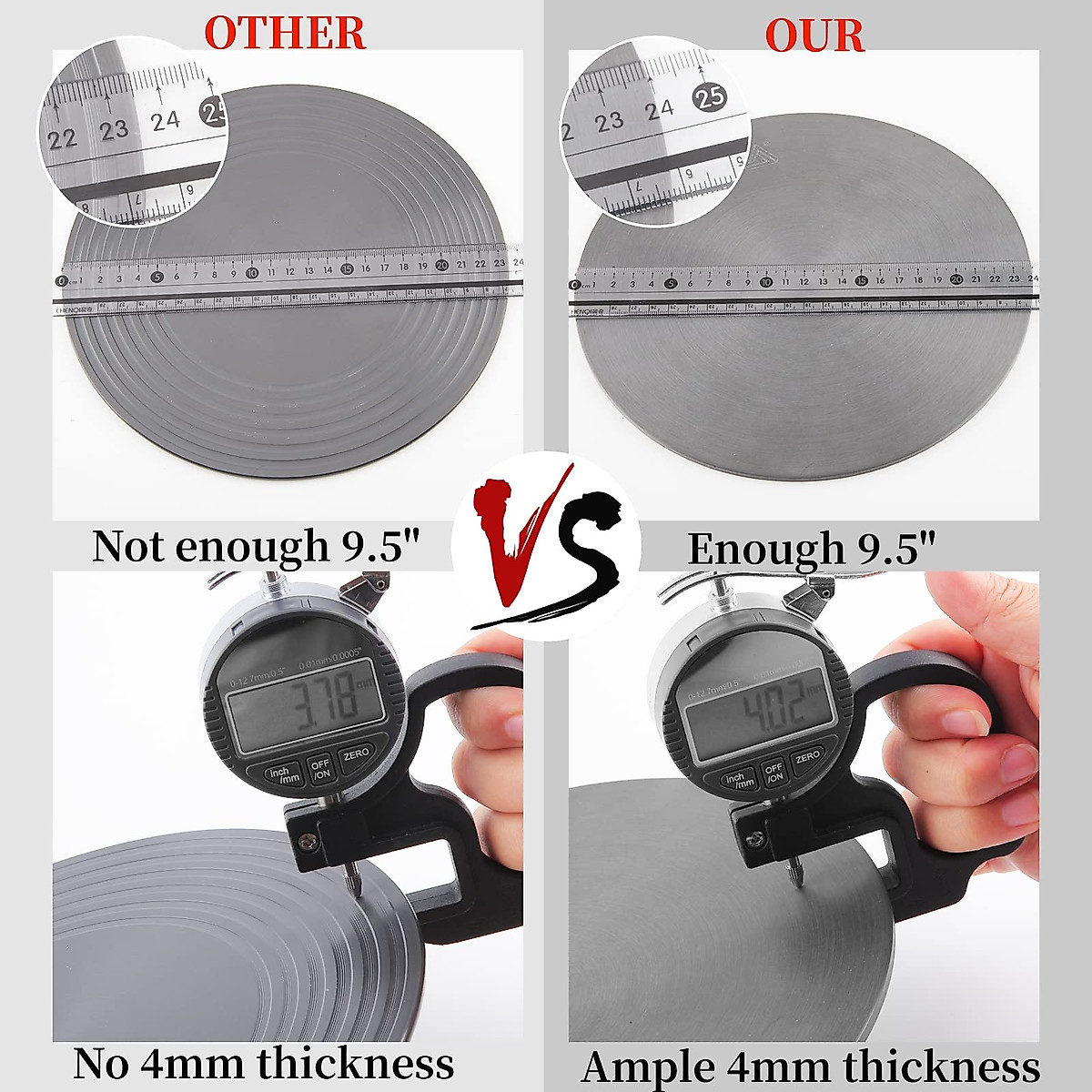 Heat Diffuser for Gas Stovetop,Cookware Accessories,Stove Diffuser for Pot Protection,Round Fast Defrosting Tray,Multifunctional Thawing Plate for Defrosting of Frozen Food (9.5Inch)