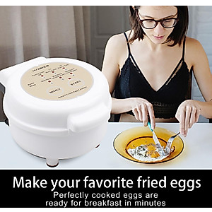 Hyvance Smart Fried Egg Cooker,Make 6 fried egg features like Sunny side up, Over easy etc. It automatically stops with sound alert when done, Non stick coating, Patent applied