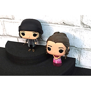 Polar Whale 2 Dessert Cupcake Display Stands 3 Tier Half Circle Kitchen Dining Room Restaurant Countertop Entertainment Tabletop Durable Black Foam Washable Waterproof 18 x 9 x 4 Inches