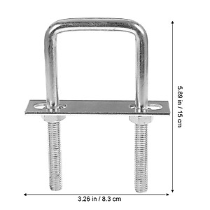 U Bolt Clamp Galvanized Steel u Shape Bolts U Bolt for Hardwares U-bolt Fastener Galvanized Steel Bend Bolts U Bolts with Nuts U-bolts for Trailer Heavy Duty U-bolts Square u Bolt