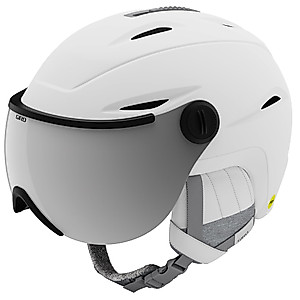 Giro Essence MIPS Ski Helmet - Snowboard Helmet for Women & Youth with Integrated Shield/Visor - Matte White - S (52-55.5cm)
