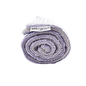 MEG ORIGINAL Lavender & Gray Minky Dot Baby Girl Blanket