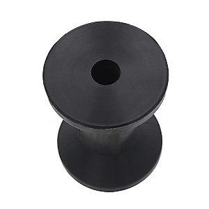 GHmarine 4 Inch Width Boat Trailer Black Molded Rubber Spool Roller - 5/8” Hole