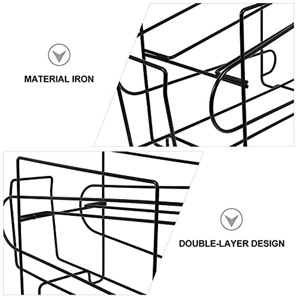 Hemoton Beverage Can Dispenser Rack Automatic Rolling Soda Can Storage Organizer Metal Wire Basket Refrigerator Beer Can Rack for Pantry Shelves Drawer Freezer Black