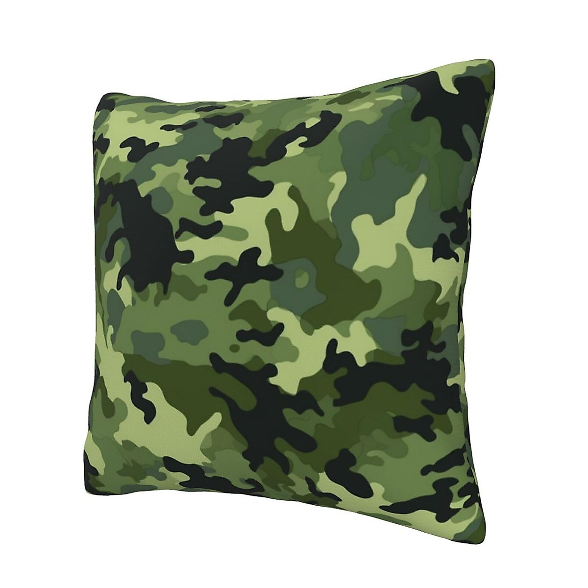 AdaNti Camo Green Print Throw Pillow Cover Square Soft Cushion Cover Throw Pillow Case for Home Decor Living Room Bed Couch Car 12"x12"