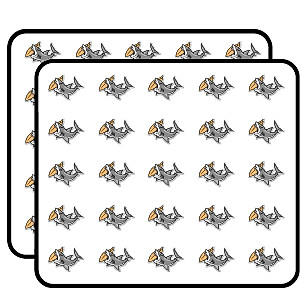 Surf Shark Sticker for Scrapbooking, Calendars, Arts, Kids DIY Crafts, Album, Bullet Journals 50 Pack