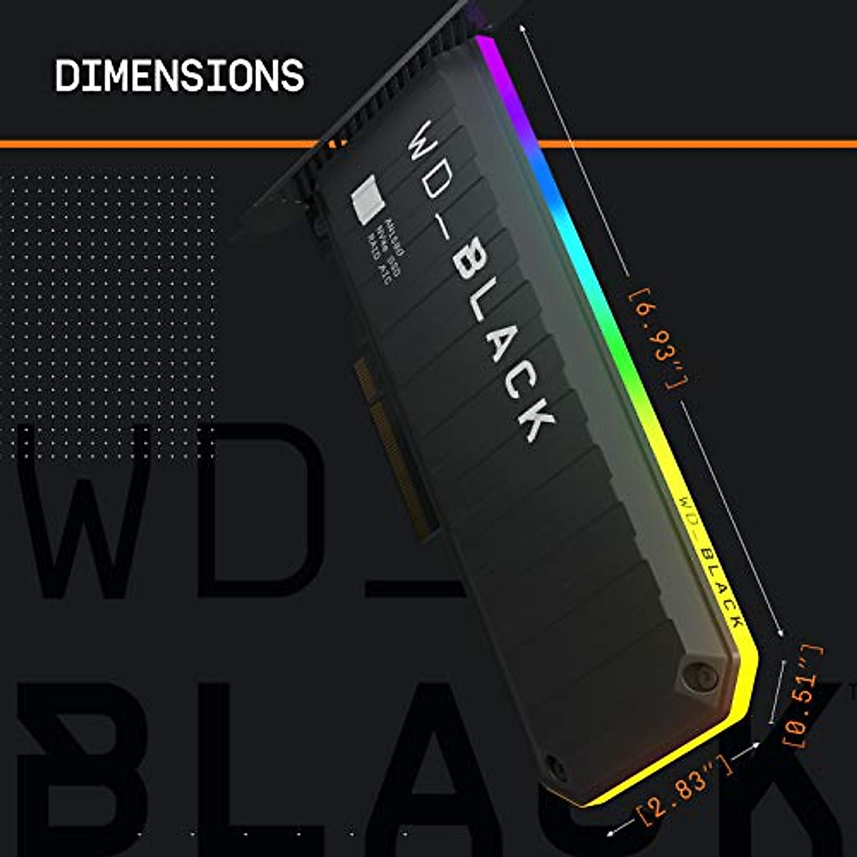WD_BLACK 2TB AN1500 NVMe Internal Gaming Solid State Drive SSD Add-In-Card - Gen3 PCIe, Up to 6500 MB/s - WDS200T1X0L