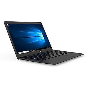 Ematic 14.1" Laptop PC with Intel Atom Quad-Core Processor, 4GB Memory, 32GB Flash Storage and Windows 10, Black (Ewt147), 14-14.99 inches