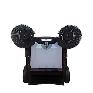 Dapper Supply Walk-Behind Outdoor Hand Push Floor Sweeper - 10.5 Gallon Capacity - 36" Sweeping Width - Sweeps up to 39,500 ft² / Hour, Grey