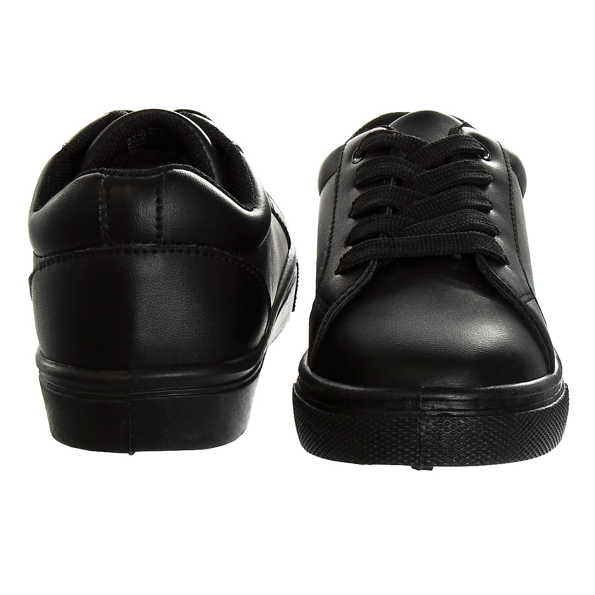 French Toast Boys Girls Shoes-Unisex Athletic Casual Dress Kids School Uniform Loafer Oxford Canvas Tennis Sneakers, Black-2, 2 US Big