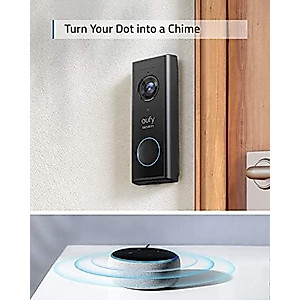 eufy - Security Smart Wi-Fi Add On Video Doorbell 2K - Black (Renewed)