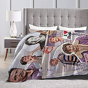 JULES Soft Pedro Pascal Collage Blanket 40'' x 50'' Flannel Fleece Blankets for Home Sofa Bed Room
