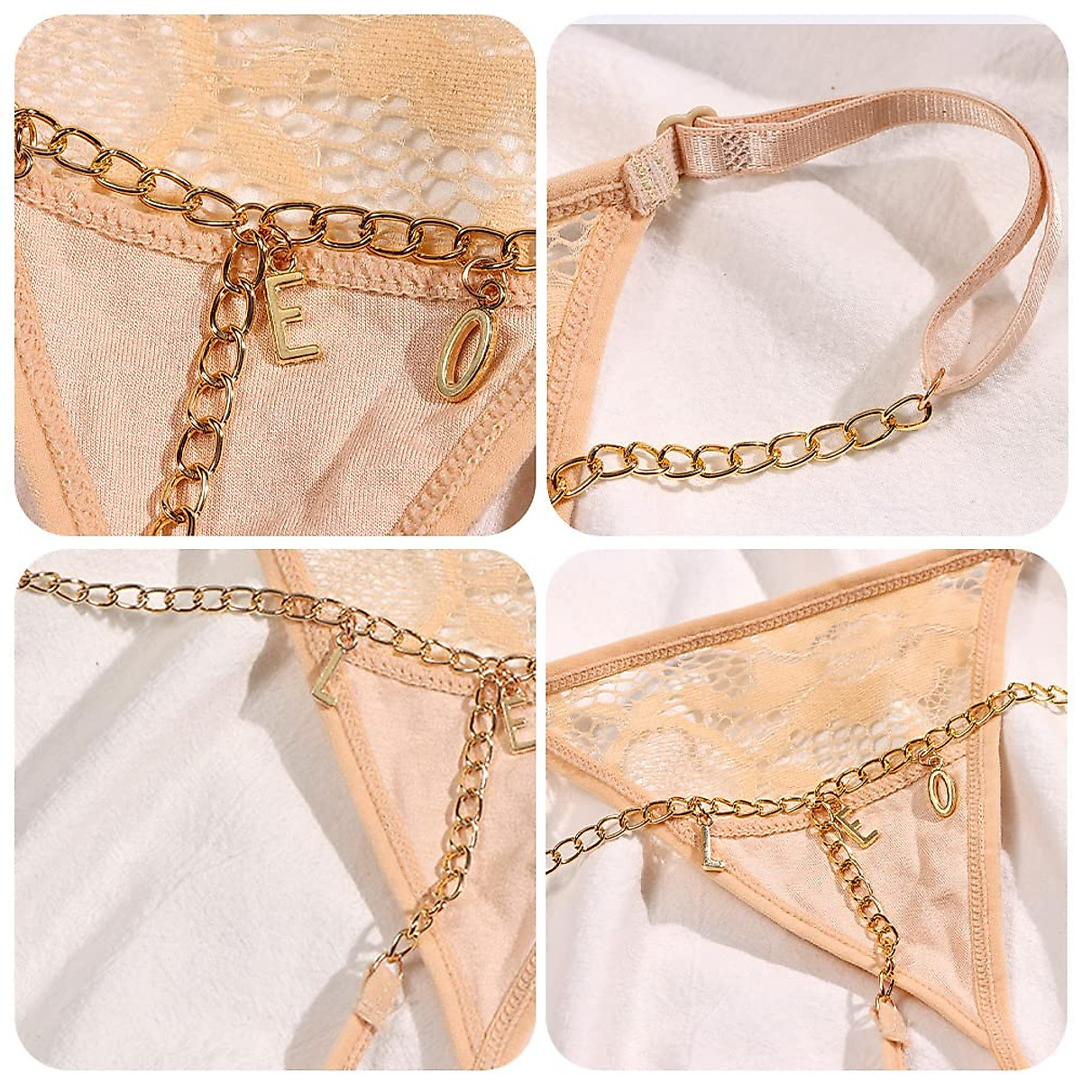 Personalized Sexy Waist Chain Thong for Women Summer Bikini Bottoms Belly Chain