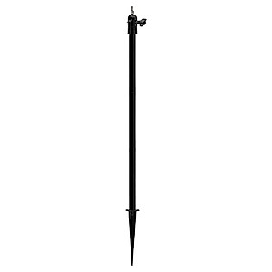 Holicfun Security Camera Ground Stake, Heavy Duty Stand Mount with Adjustable Angle and Height for Ring, Blink, Arlo, Eufy, Wyze, Google Nest, Simplisafe Cameras and Solar Panels (Black)
