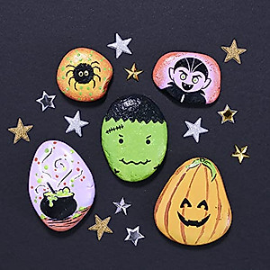 Creativity for Kids Hide and Seek Halloween Rock Painting Kit - Halloween Crafts for Kids Ages 6-8 for Kids, Kids Crafts