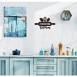 Pandy's Toy Box, Personalized Kitchen Wood Sign Moms Name Wall Art