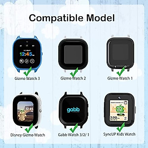 2 Packs Braided Nylon Bands Compatible with Gizmo Watch 3/2/1 Band for Kids,20mm Sost Breathable Elastic Stretchy Watch Band Replacement with Adjustable Buckle