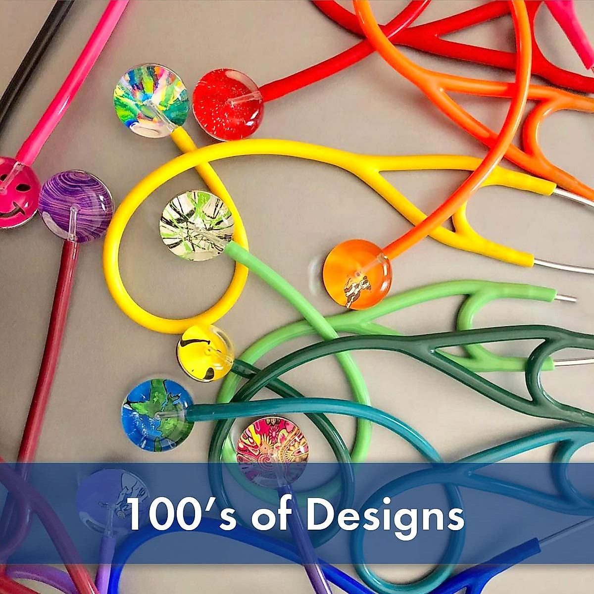 Noise Cancelling Stethoscope with Beach Scene Design - Ultrascope - Clinical Grade - Dependable Stethoscope - Stethoscope Medical - Single Adult