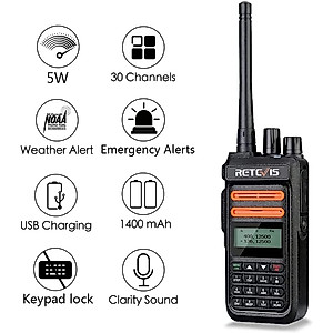 Retevis GMRS Radio Communication Solutions,RA25 Mobile Transceiver Radio(1 Pack) with GMRS Handheld Two Way Radio(2 Pack),Easy to Use Long Range Communication Kit