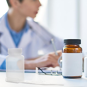 OLYCRAFT 20PCS 100ml Wide Mouth Plastic Bottles Plastic Liquid Reagent Bottles with Caps Lab Plastic Sample Bottle Graduated Reagent Bottle Liquid Solid Storage Container Bottle for Laboratory Project