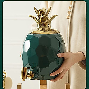 EVANEM Pineapple Ceramic Cold Kettle Juice Jar Beverage Cooling Kettle Set Large Capacity Heat Resistant