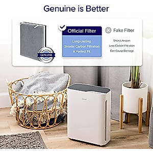 LEVOIT LV-H133 Air Purifier Replacement Filter, White & Vital100 Air Purifier Replacement, True HEPA High-Efficiency Activated Carbon Filter, Vital 100-RF, 2 Pack, White