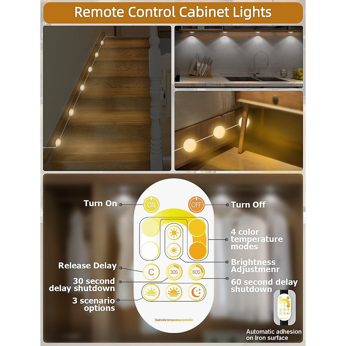 MATICOD Under Cabinet Lights Plug in Dimmable White LED Under Cabinet Lighting, Bluetooth Smart APP Remote Control Closet Lights Kitchen Lights, Under Counter Lights for Kitchen, Cabinet