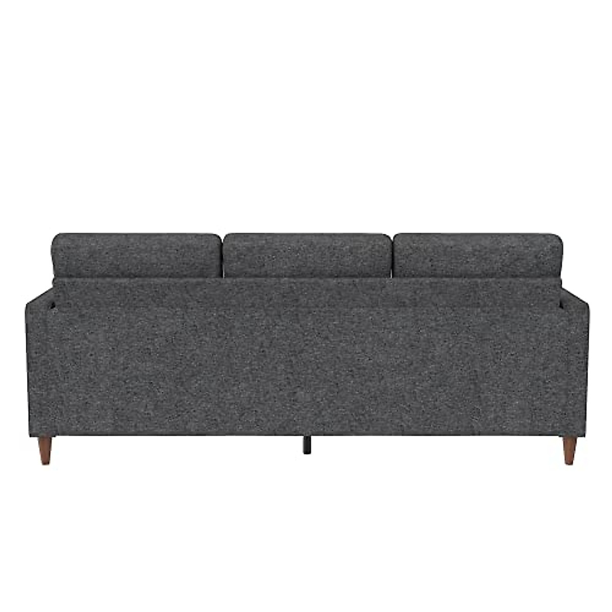 DHP Liah Reversible Sectional Sofa with Pocket Spring Cushions, Dark Gray