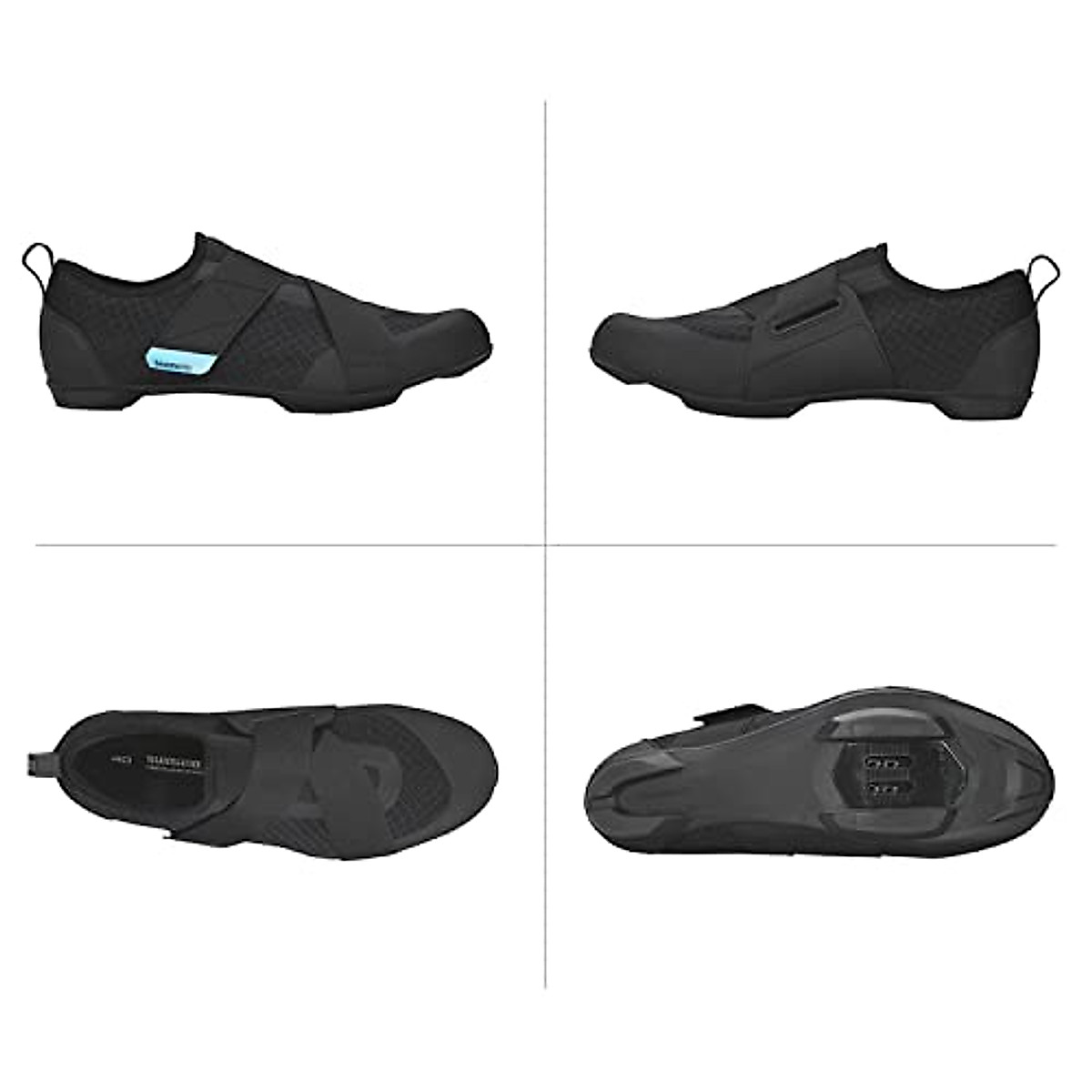 SHIMANO SH-IC200 Men's Indoor Cycling Specific Shoe, Black, 8-8.5