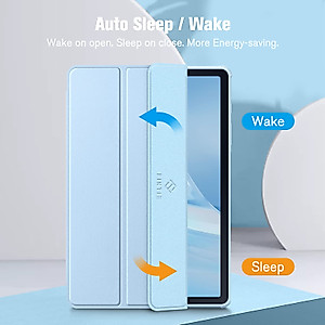 Fintie Hybrid Slim Case for Samsung Galaxy Tab S6 Lite 10.4 Inch 2024/2022/2020 with S Pen Holder, Shockproof Cover with Clear Transparent Back Shell, Blue