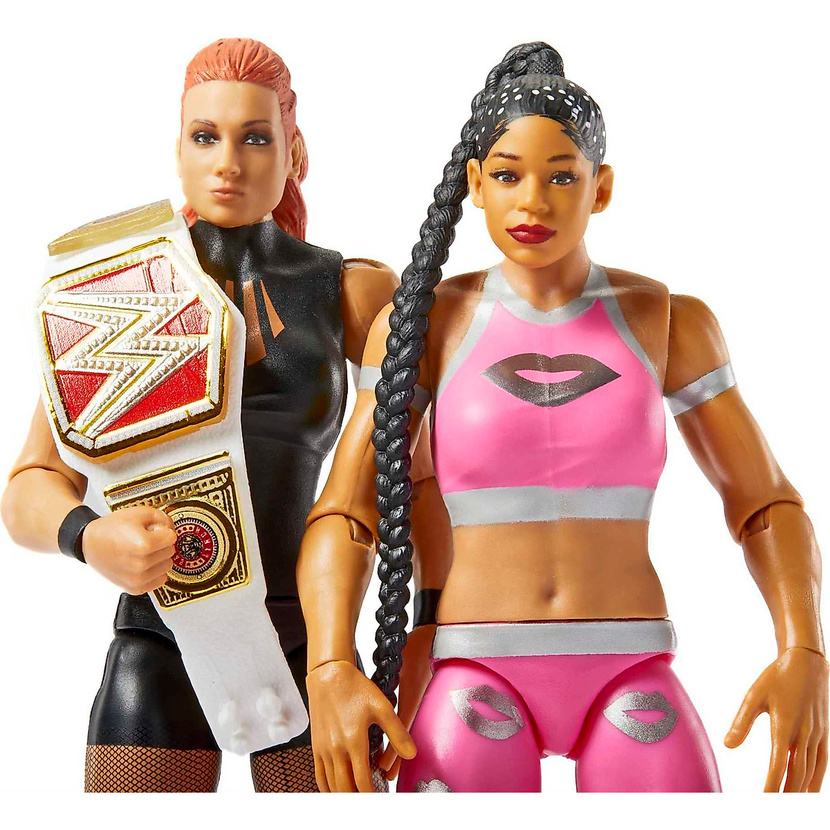 Mattel WWE Becky Lynch vs Bianca Belair Championship Showdown Action Figure 2-Pack with RAW Women's Championship, 6-inch