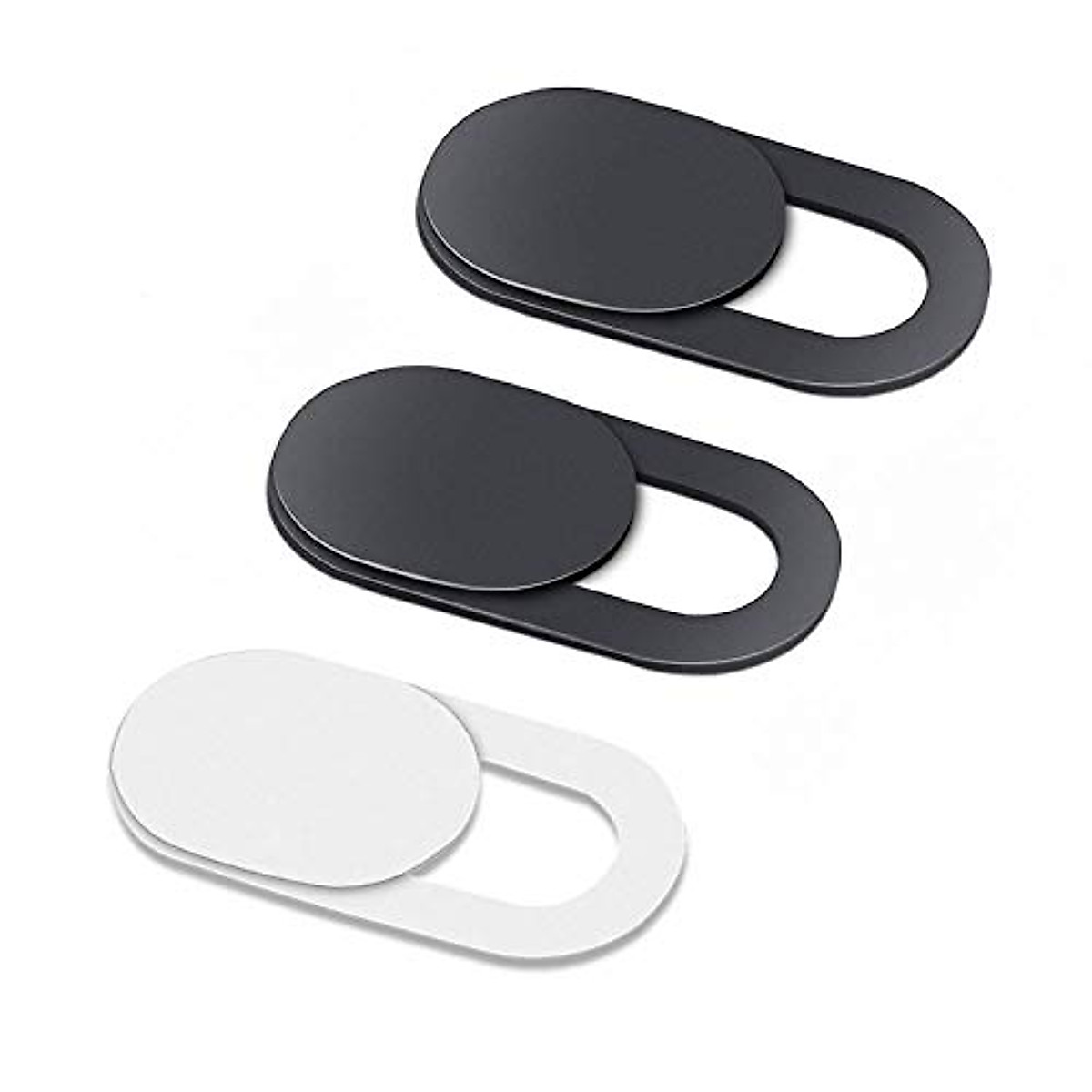3PCS Ultra Thin Plastic Security Webcam Cover Shutter Slider Camera Sticker for MacBook Lenovo IPad Desktops with Strong Adhensive, Protecting Privacy and Securtiy