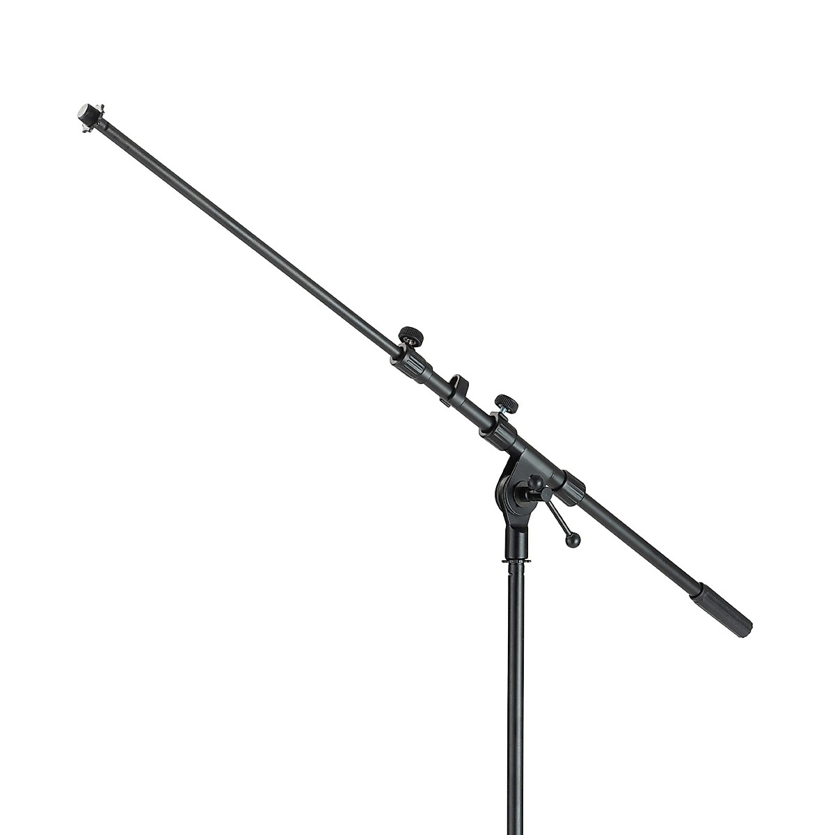 On-Stage MS7701TB Telescoping Euro Boom Mic Stand (Setup for Vocal and Instrument Microphones, Adjustable Height, Angle, and Length, Portable, Folding, Tripod Base, 5/8″-27 Threading, Steel, Black)
