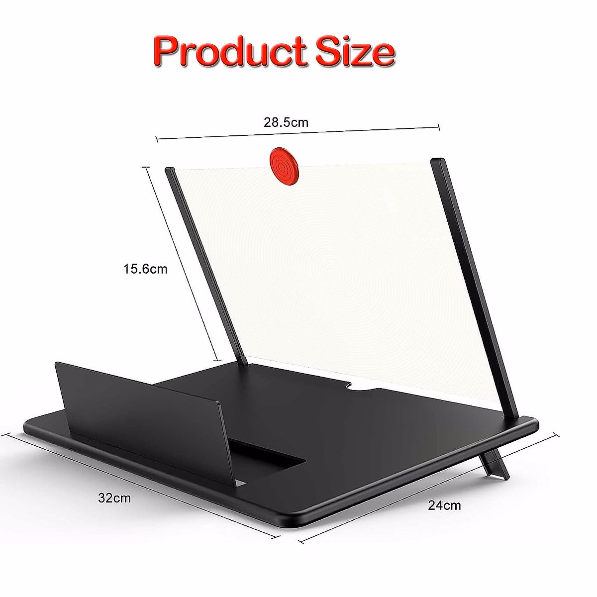 16" Screen Magnifier for Smartphone –3D HD Mobile Phone Magnifying Projector Screen Enlarger Expanders for Movies, Videos, and Gaming–Foldable Phone Stand with Screen Amplifier–Supports All Cell Phone