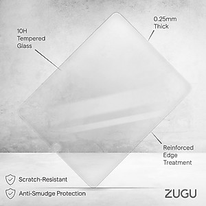 Zugu Case Screen Protector for iPad 10.2 inch (7th/8th/9th Gen) - Tempered Glass Scratch-Resistant Film - Fingerprint & Smudge-Resistant Protector - Includes Biodegradable Installation Guide