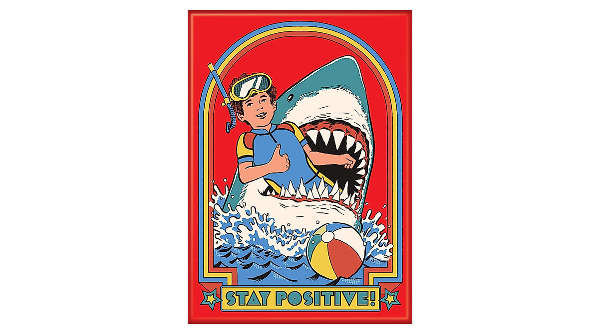 Ata-Boy Stay Positive Magnet - Fun Pop Culture Refrigerator Accessory