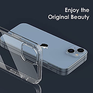 Shamo's Compatible with iPhone 14 Clear Case and iPhone 13 - Crystal Clear Acrylic Phone Case for Reliable Protection and Enhanced Style - Slim, Lightweight, and Wireless Charging Compatible