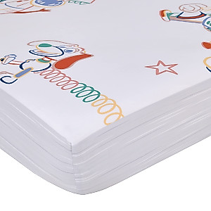 Disney Toy Story Green, Red, Blue and White to Infinity and Beyond Color Crazy Nursery Photo Op Fitted Crib Sheet