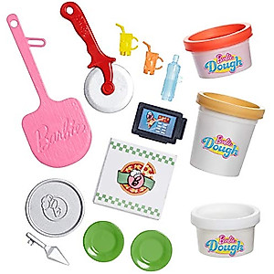 Barbie Pizza Chef Doll & Playset, Toy Oven & Counter with Sliding Conveyer Belt, Molds, 3 Dough Colors & Accessories (Amazon Exclusive)